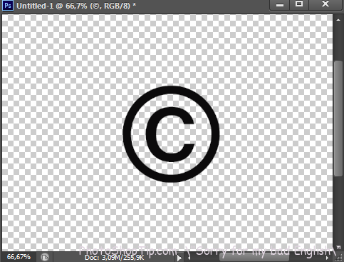Add Copyright Symbol In Photoshop