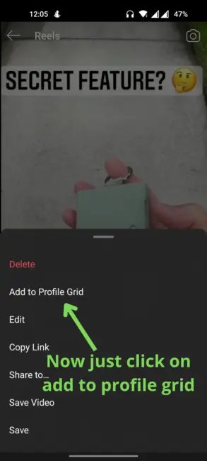 How to Add Instagram Reels Back to Profile Grid after removing or ...